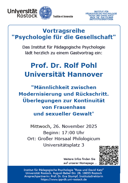 Gastvortrag aus der Vortragsreihe "Psychologie für die Gesellschaft ...
