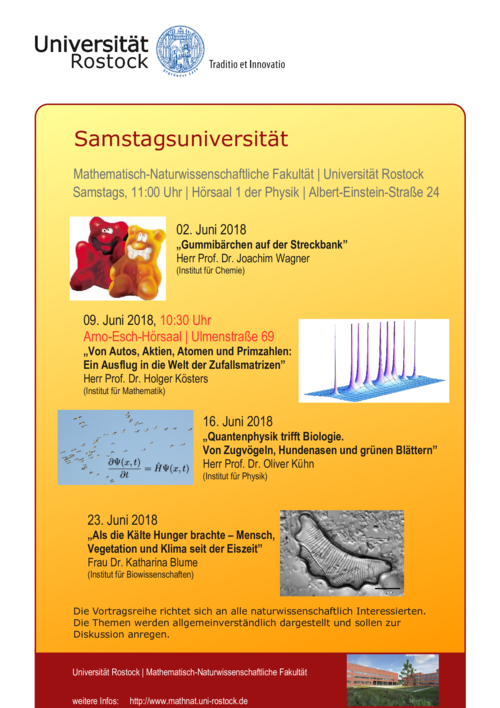 Samstagsuniversität in der Mathematisch-Naturwissenschaftlichen ...